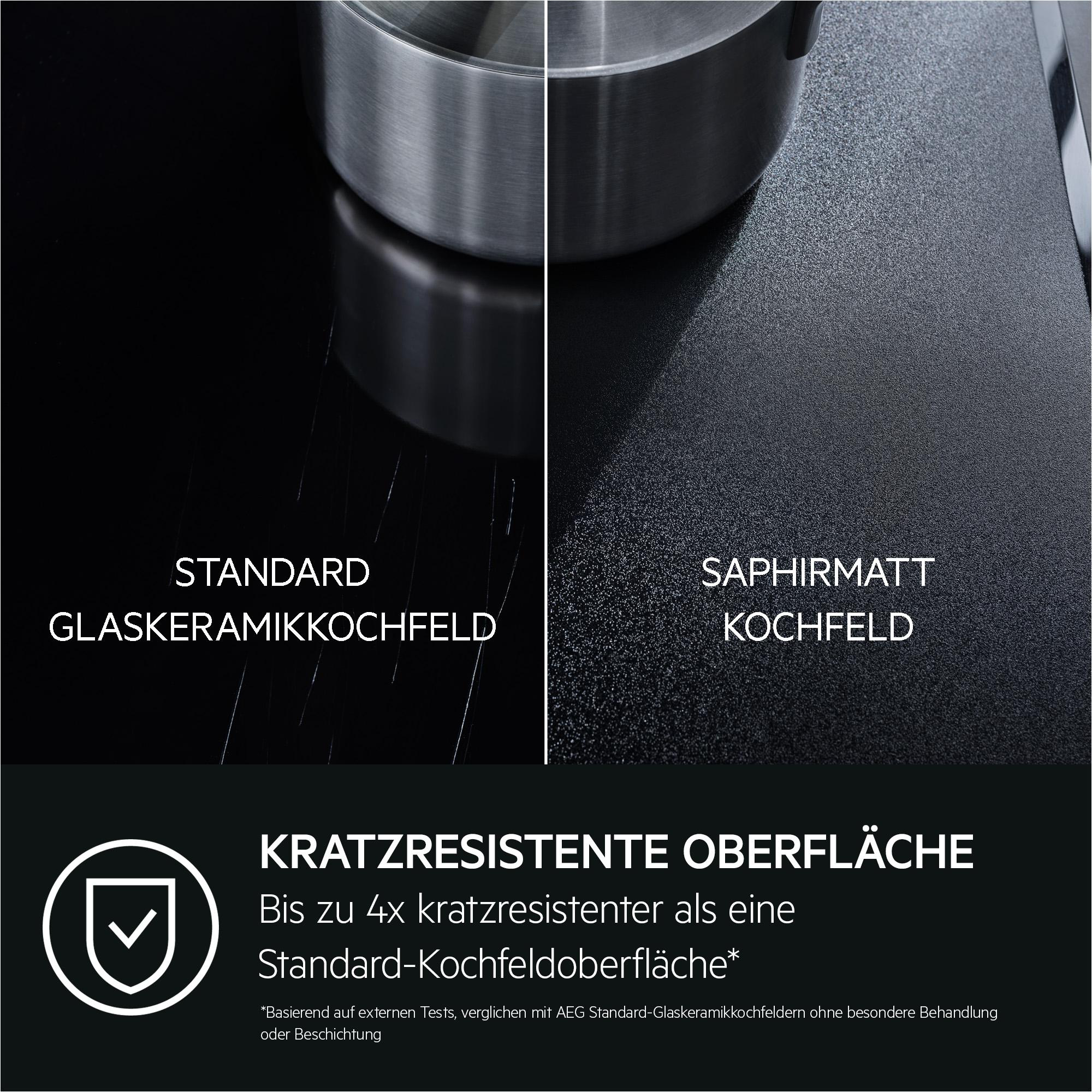 AEG TII84B0FFZ SaphirMatt Induktionskochfeld (810 mm breit, 4 Kochzonen ...