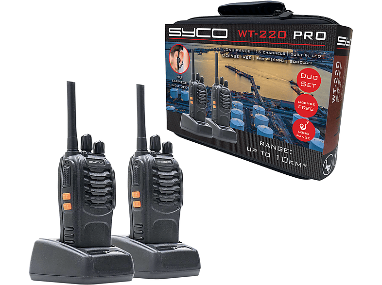 SYCO Walkie Talkie WT-220 Pro Security PMR 446 Radio (WT-220 PRO SECURITY)