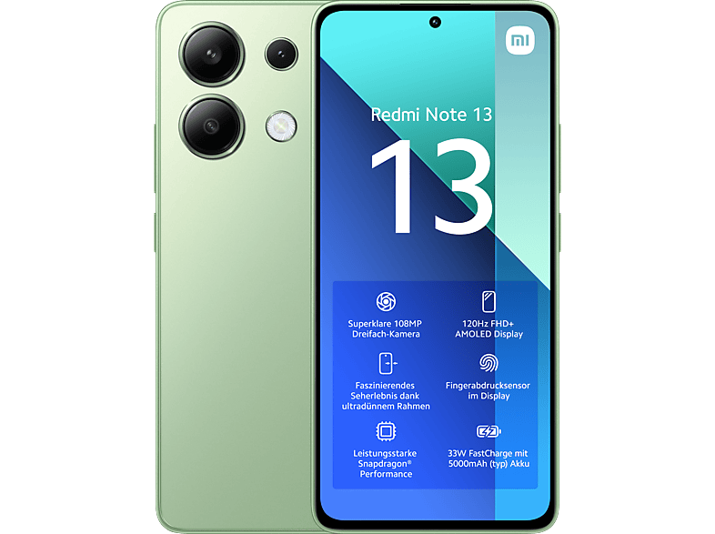 XIAOMI Redmi Note 13 128 GB Mint Green MediaMarkt