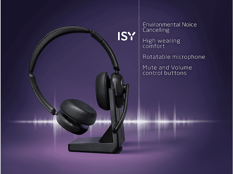 Preisvergleich für ISY IHS-8200 Bluetooth Headset mit Dockingstation ...