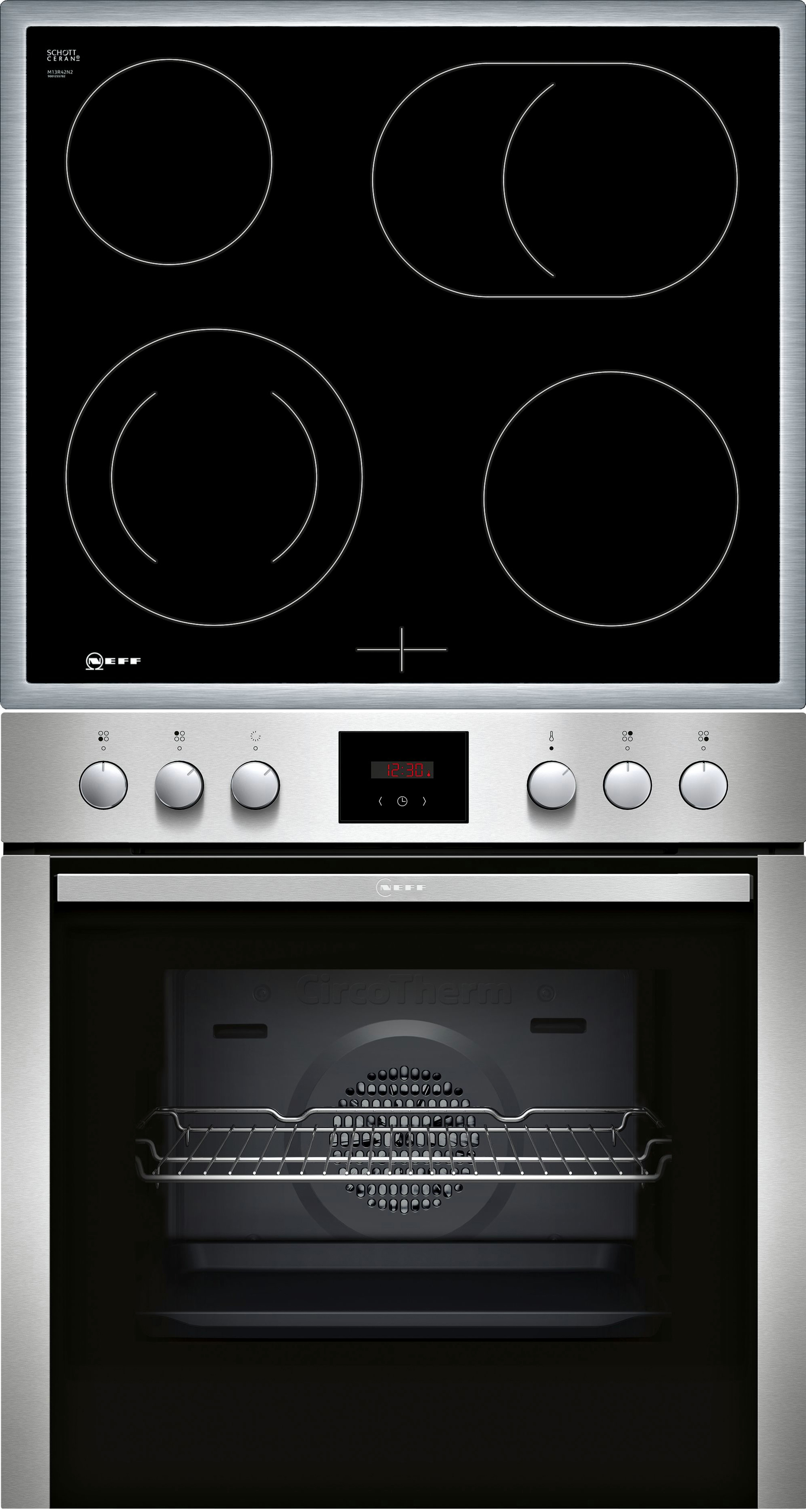 NEFF EDX442, Einbauherdset (Elektrokochfeld, A, 71 l) Einbauherdset ...