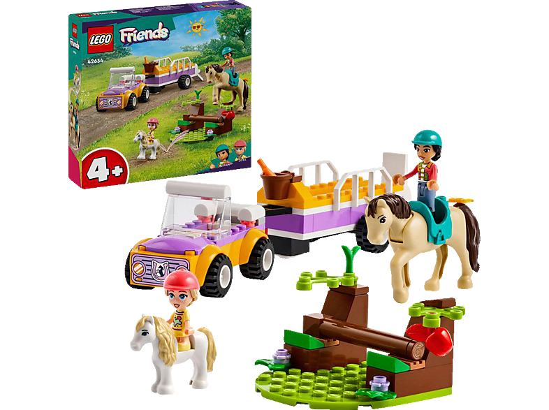LEGO Friends 42634 Pferde- und Pony-Anhänger Bausatz, Mehrfarbig LEGO ...