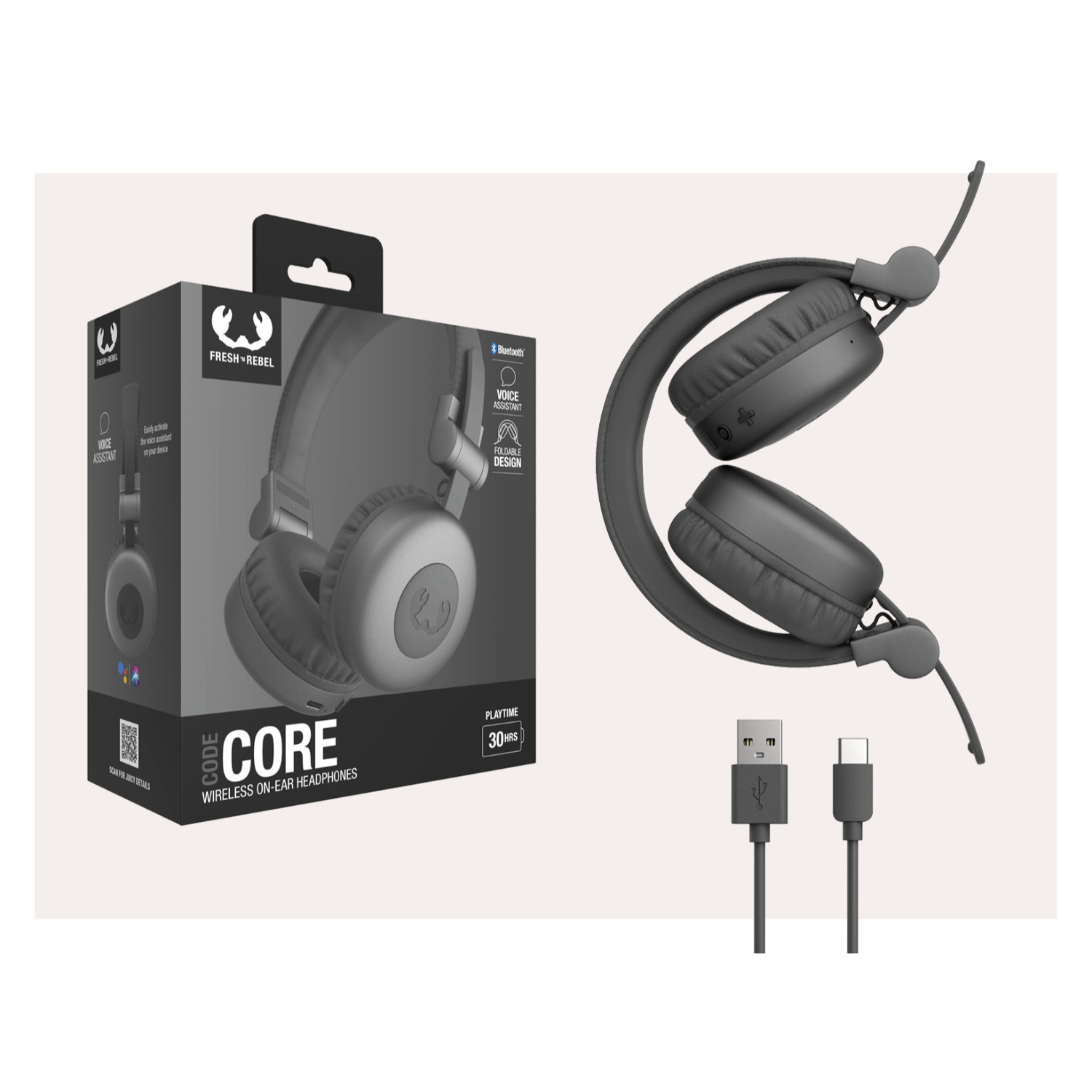 FRESH 'N REBEL Code Core Storm Grey kopen? | MediaMarkt