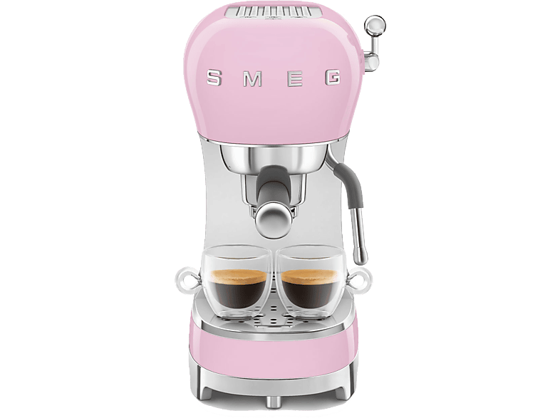 SMEG ECF02PKEU 50's Style Espresso-Kaffeemaschine (Pink, 1350 Watt, 15 ...