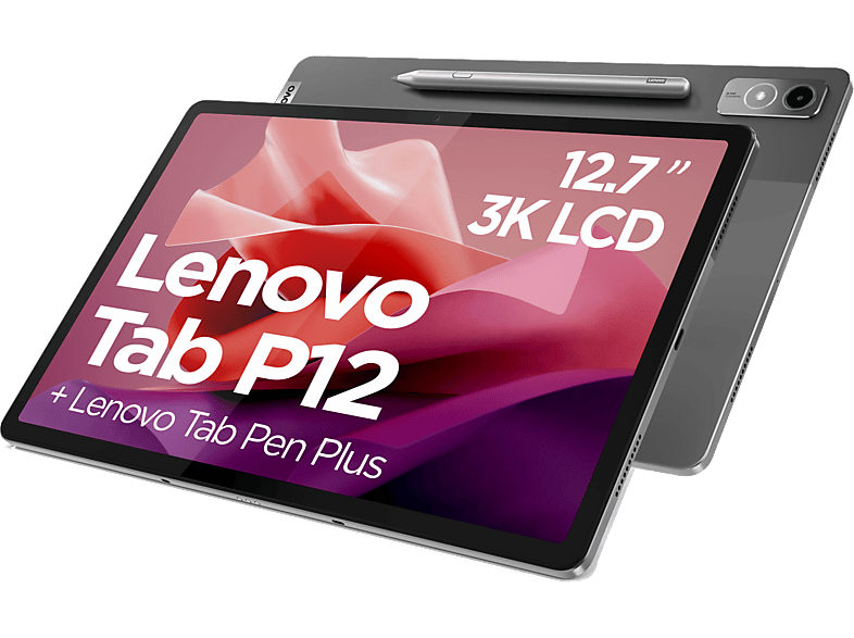Tablet | Lenovo Tab P12, 128GB, Storm Grey, 12.7 " 3K, 8GB RAM ...