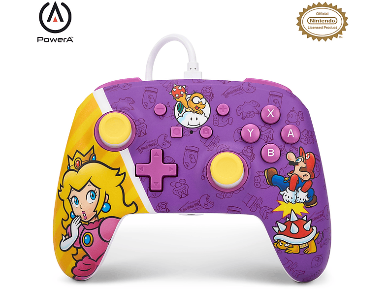 POWERA Verbesserter kabelgebundener – Princess Peach Battle Controller ... POWERA Verbesserter kabelgebundener – Princess Peach Battle Controller ...