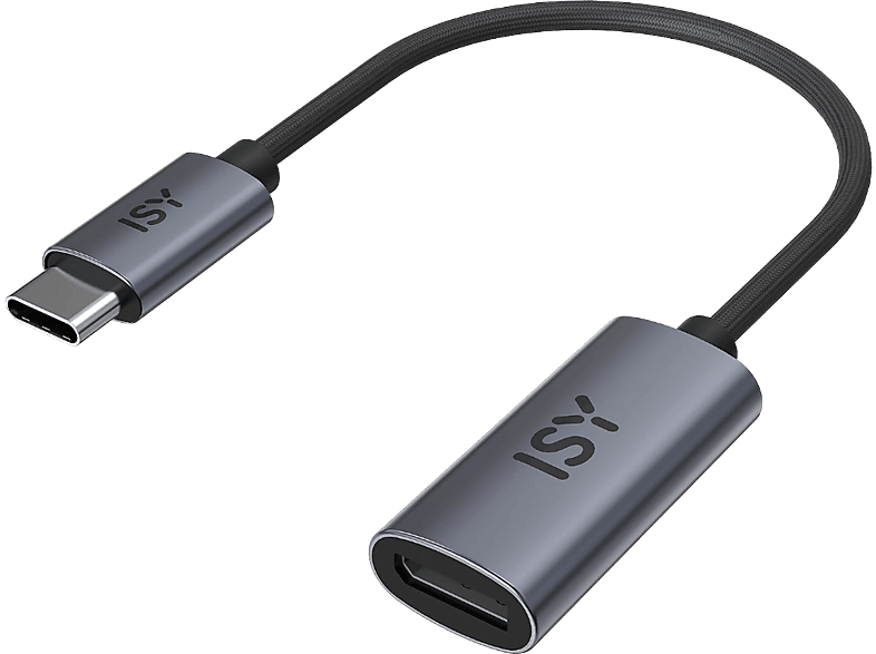 ISY IDP-2500 USB-C 3.1 auf DisplayPort 1.4 Adapter, 8K60p, 150mm Kabel ...