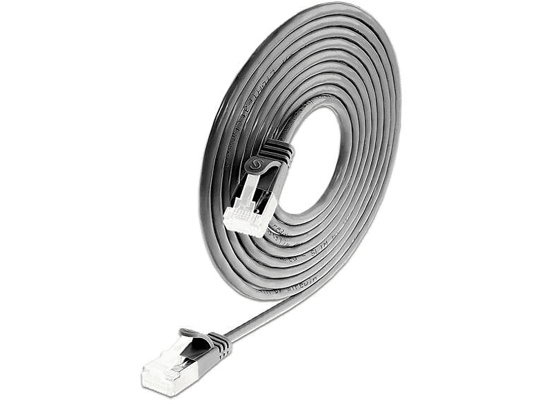 SLIM PKW-LIGHT-STP-K6A 1.0 SW | Slimpatchkabel, 1 m, Schwarz | MediaMarkt