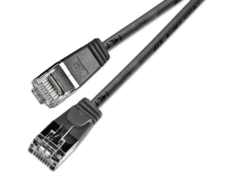 SLIM PKW-LIGHT-STP-K6 1.0 SW | Netzwerkkabel, 1 m, Schwarz | MediaMarkt