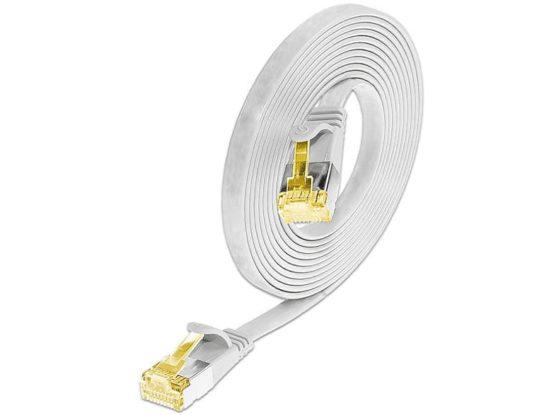 SLIM PKW-STP-SLIM-K6A 2.0 WS - Slimpatchkabel, 2 m, Weiss | MediaMarkt