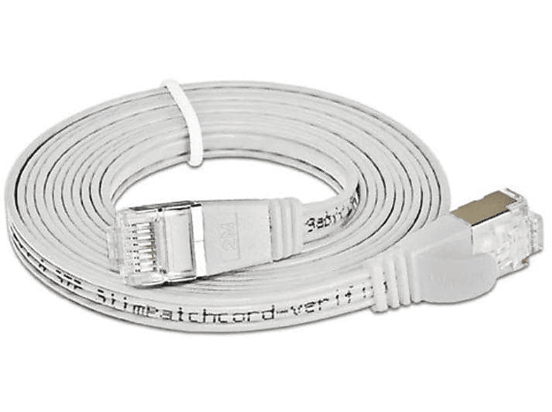 SLIM PKW-STP-SLIM-KAT6 25.0 OR | Netzwerkkabel, 25 m, 1000 Mbit/s, Weiss | MediaMarkt