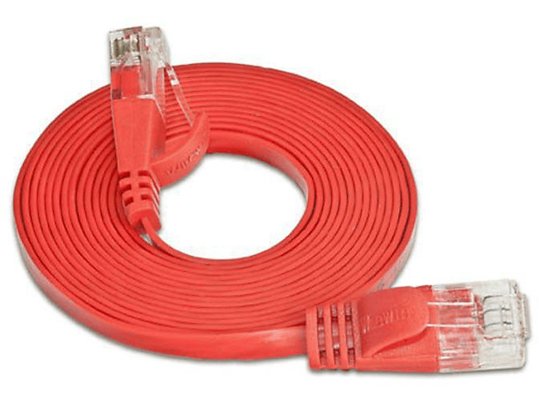 SLIM PKW-SLIM-KAT6 15.0 RT | Netzwerkkabel, 15 m, Rot | MediaMarkt