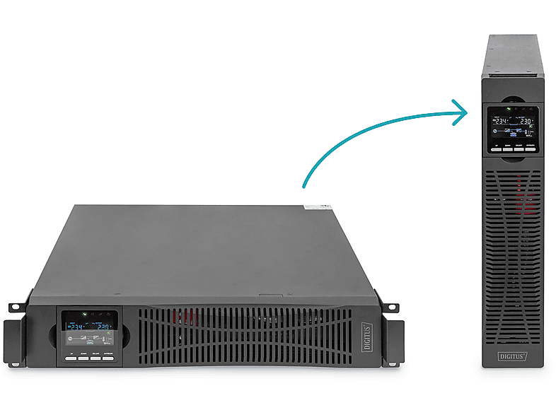 DIGITUS OnLine USV-System for Business, 2000 VA/ 2000 W, schwarz ...