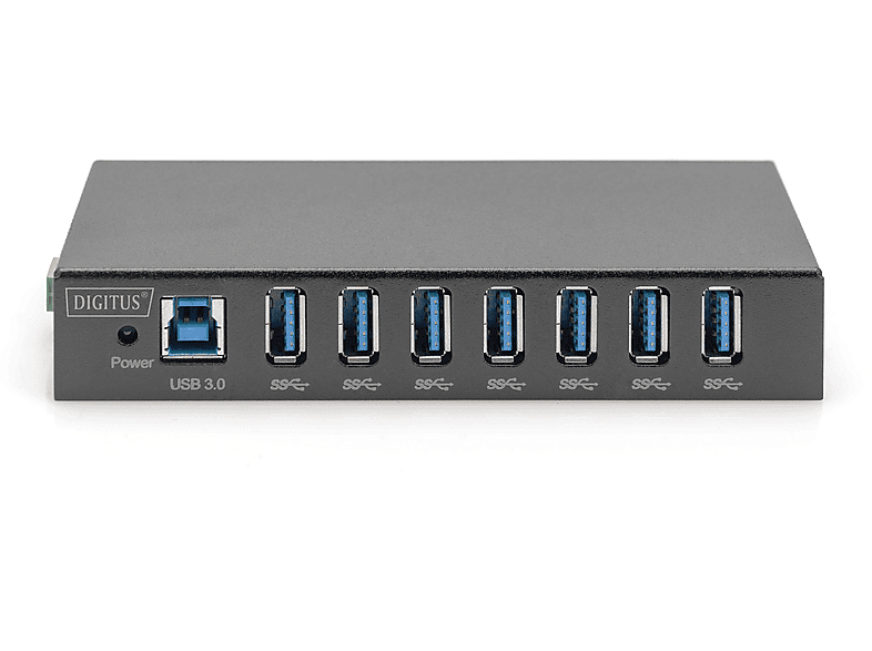 DIGITUS USB 3.0 Hub, 7-Port for Business, Industrial Line, Schwarz ...