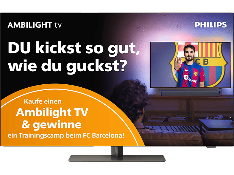 4K OLED Ambilight TV PHILIPS 65OLED808/12 4K OLED Ambilight TV (Flat, 65 Zoll / 164 cm, OLED 4K ...