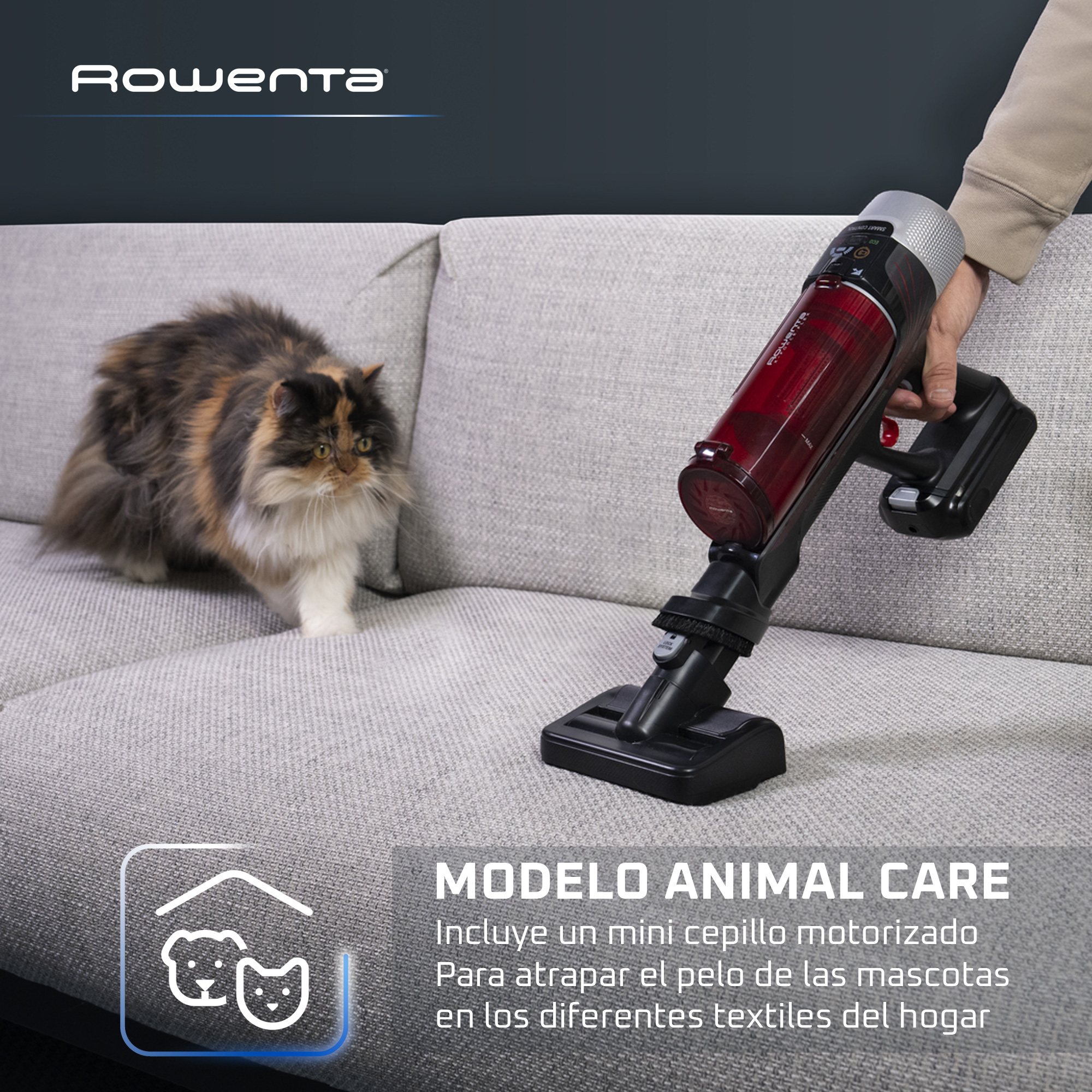 Aspirador escoba | Rowenta RH2079 X-Force Flex 9.60 Animal Care, 200 W ...