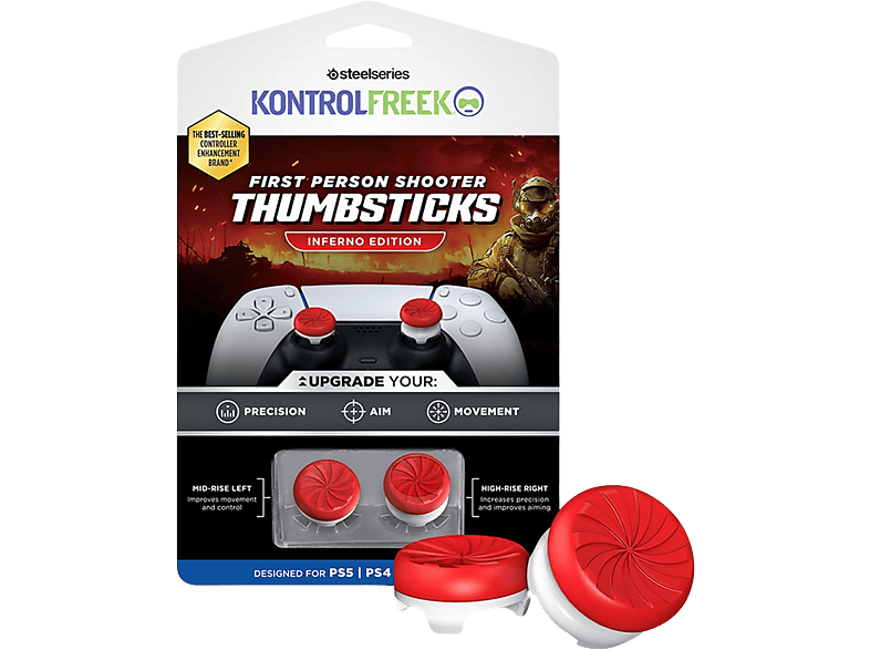 KONTROLFREEK Sticks FPS Inferno Kit | Red/White (PS5) | MediaMarkt