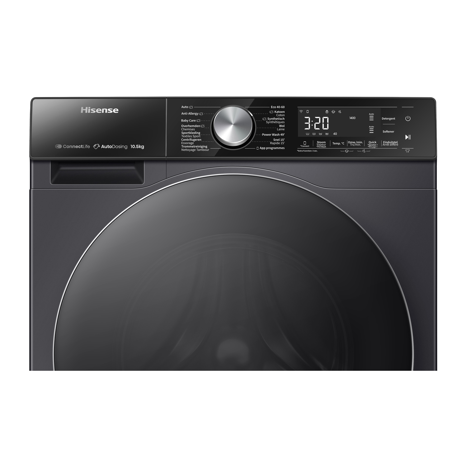 HISENSE WF5S1045BB | Wasmachine Voorlader | 10.5 kg - 1400 rpm - 72 dB ...