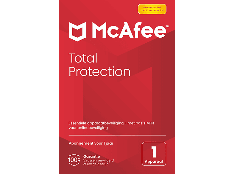 McAfee Total Protection, Antivirus- en internetbeveiligingssoftware, 1 apparaat (Windows/Mac ...