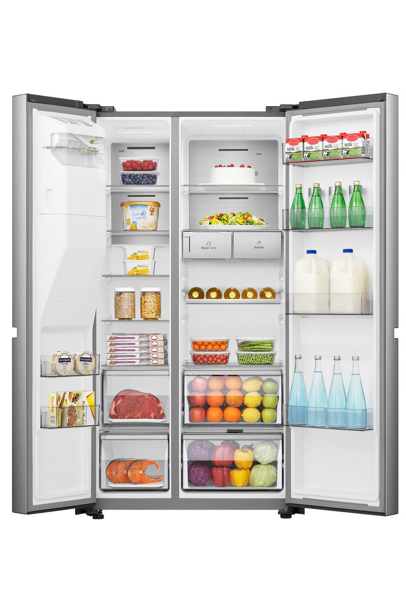 HISENSE RS818N4TIC Side-by-Side (632 l, C, 1790 mm hoch, Silber) Silber ...