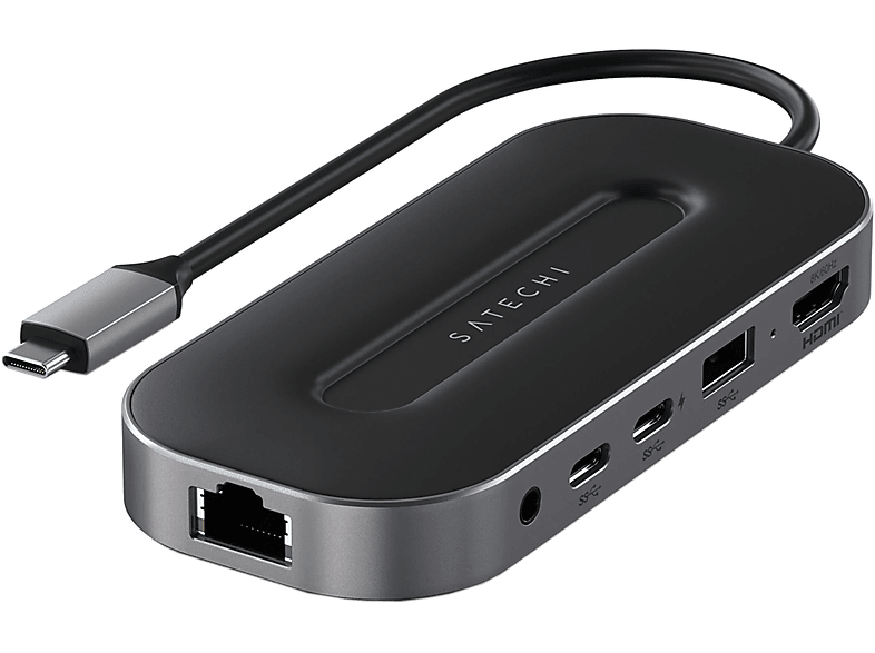 SATECHI USB4 multiport adapter, 2.5G LAN, 8K60Hz HDMI, 2xUSB-C, USB-A ...