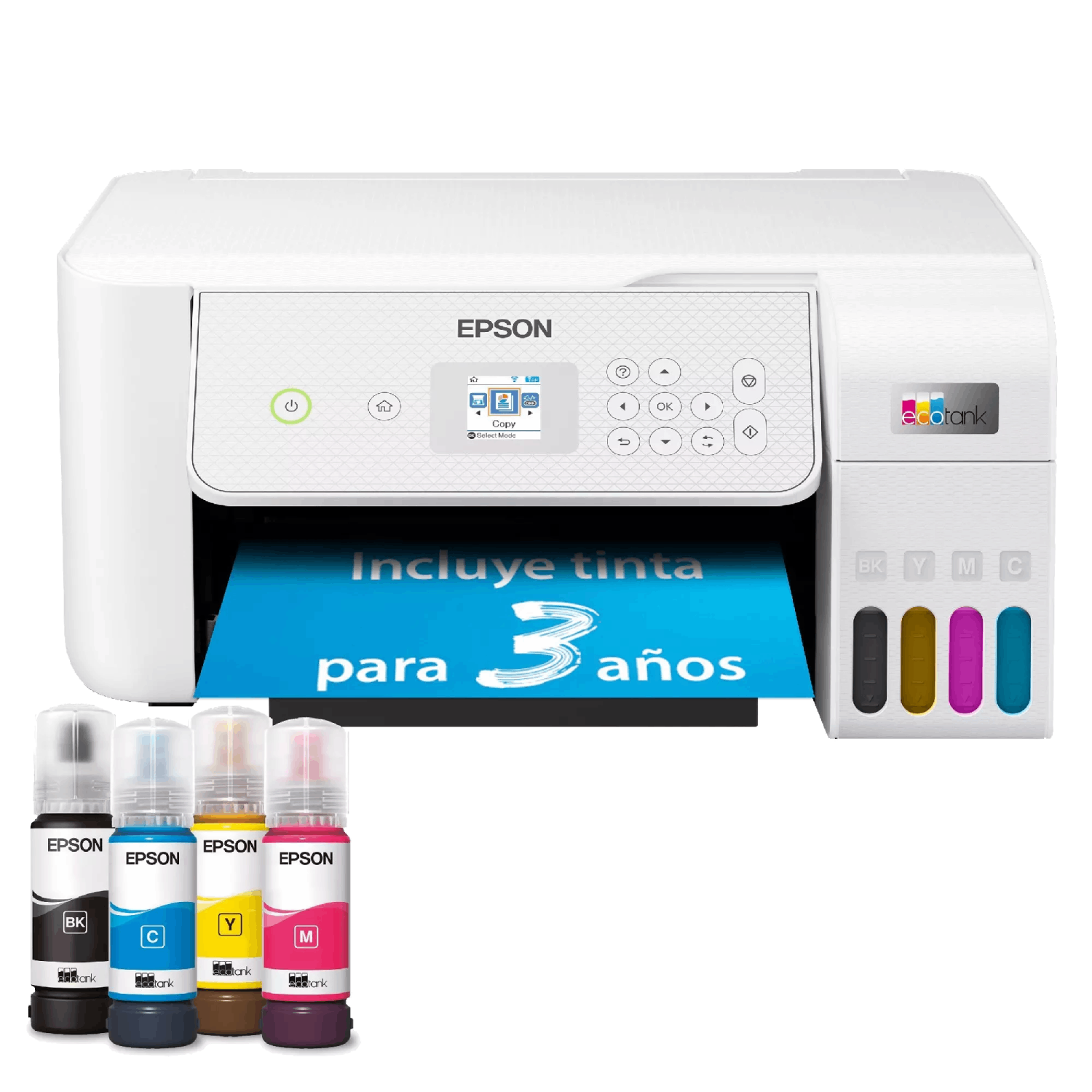 Impresora multifunción tinta | Epson EcoTank ET-2876, Serie 2870, Color ...