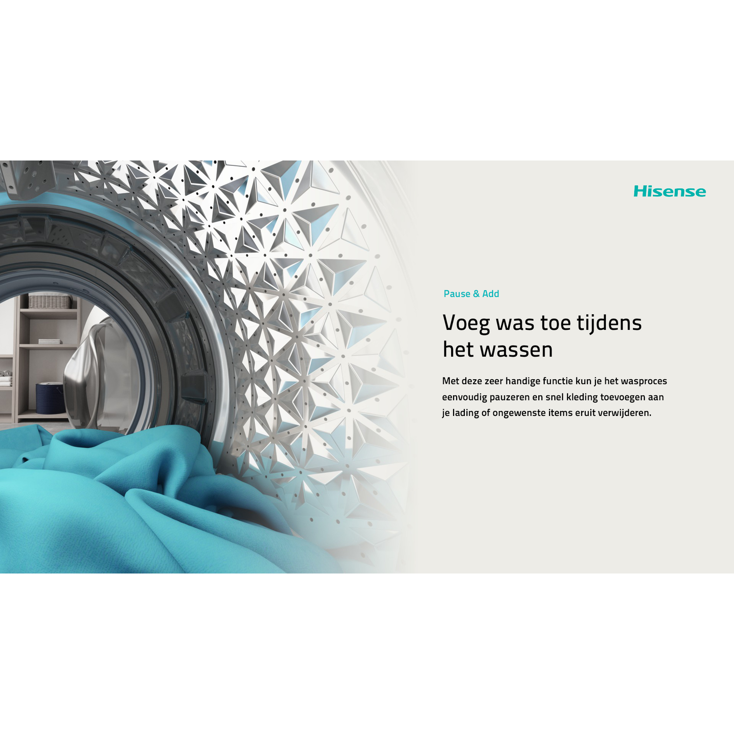 HISENSE WF3S8043BW3/BLX Wasmachine (8 kg, 1400 rpm, A) kopen? | MediaMarkt