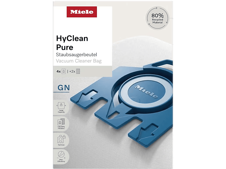MIELE Stofzuigerzakken GN Hyclean Pure 4 stuks (12421130) | MediaMarkt