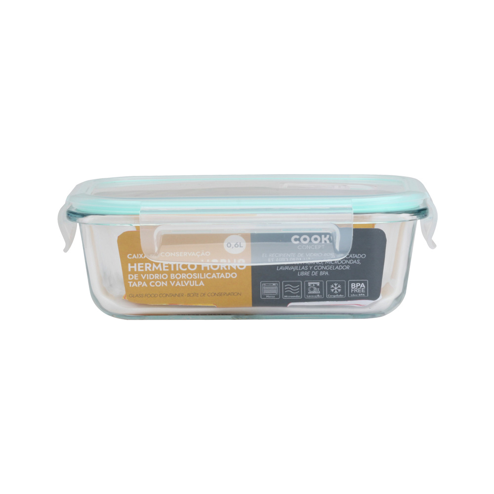 Tupper | CMP Paris KAE1475, Vidrio borosilicatado, 600 ml, Apto para ...