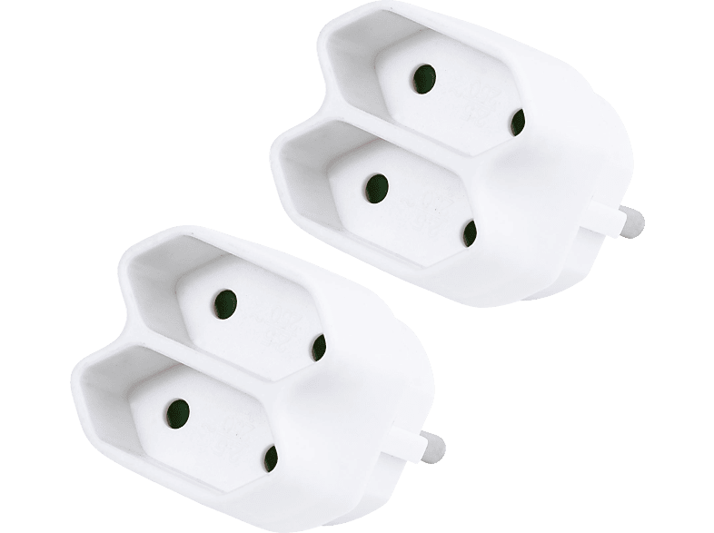 TECCUS 2er Set 2Fach Euro Schuko Adapter Adapter Weiß kaufen | SATURN