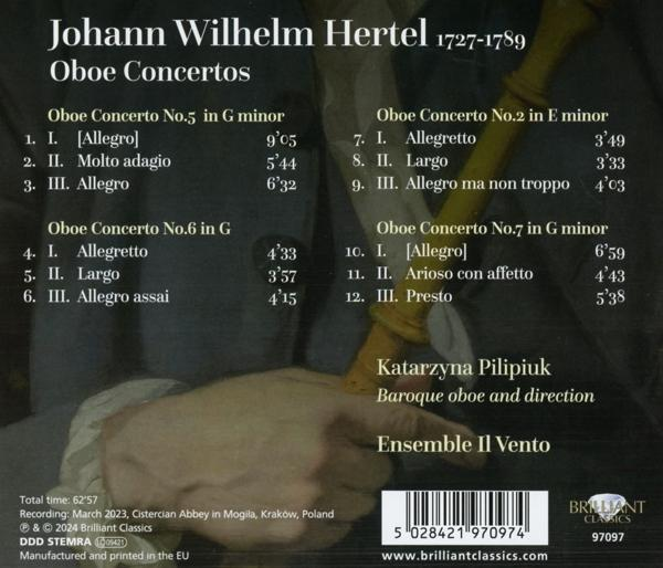 Katarzyna/ensemble Il Vento Pilipiuk | Hertel:Oboe Concertos - (CD) Katarzyna/ensemble Il Vento ...