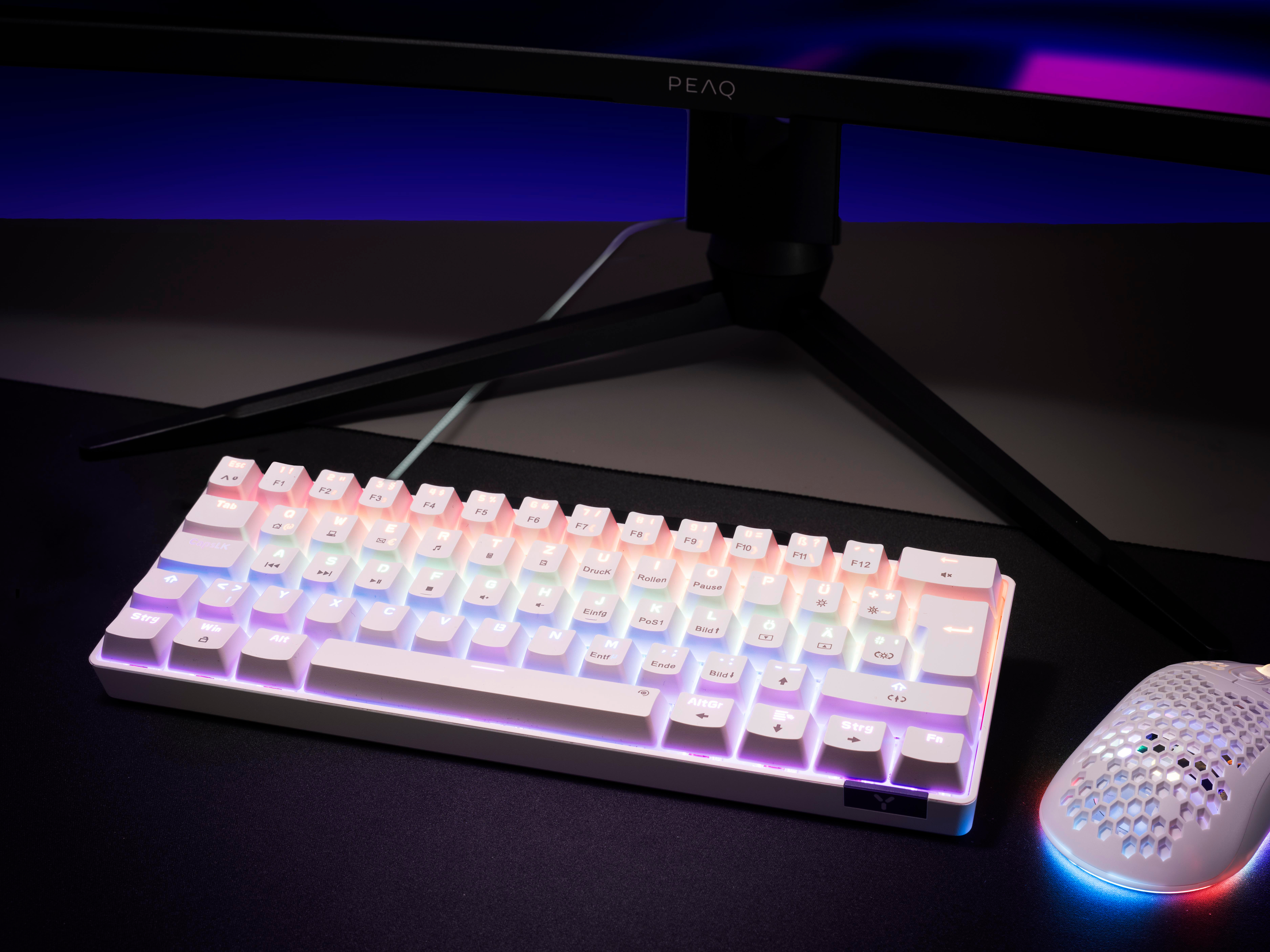 IGB-1000, Tastatur & Maus Set, Mechanisch, Kabelgebunden, Weiß