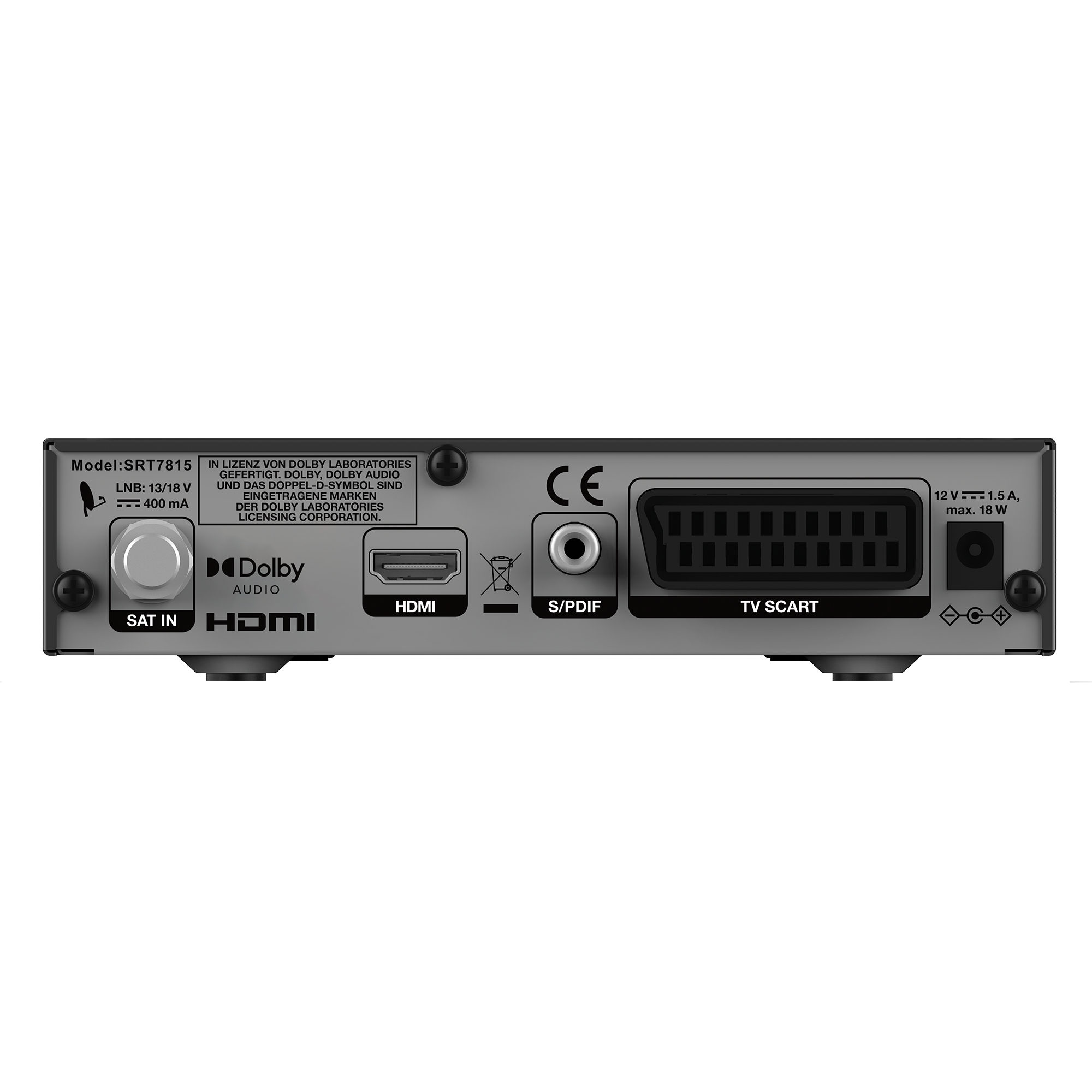 STRONG SRT 7815 HD Receiver (HDTV, HD+ Karte inklusive, DVB-S2, Schwarz ...