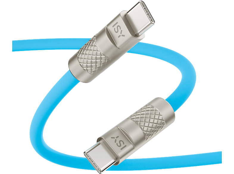 ISY USB Type-C összekötő kábel, 2 méter, max 60W, USB 2.0, kék (IUC ...