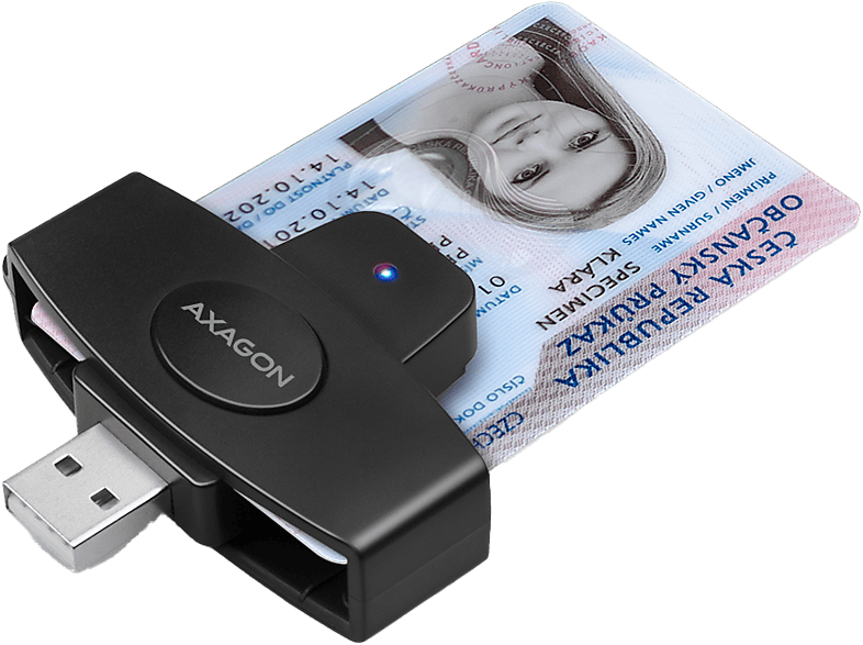 AXAGON Mini USB 2.0 külső Smart ID kártya olvasó, fekete, Smart Card (CRE-SM5) | MediaMarkt