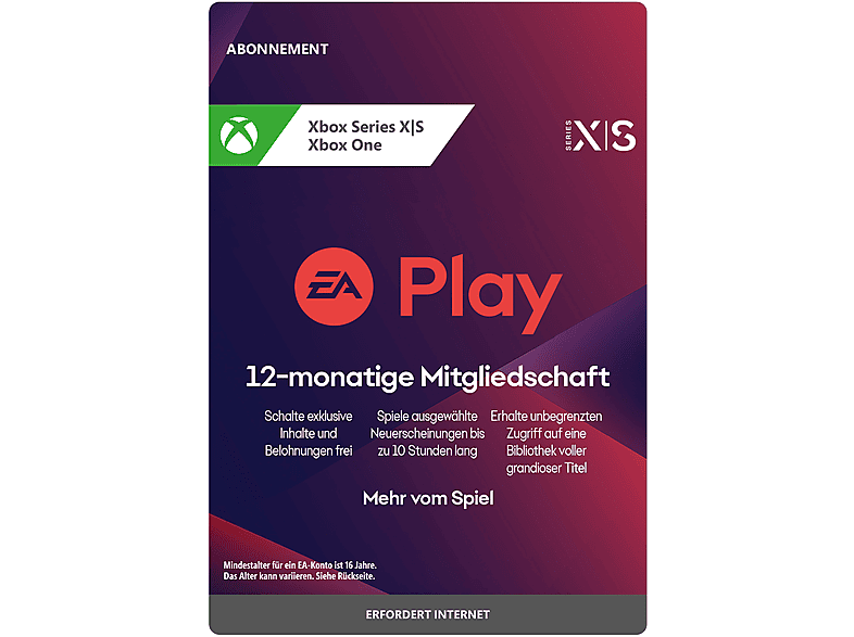 EA PLAY 12 Monate | [Xbox Series X|S & Xbox One] | SATURN