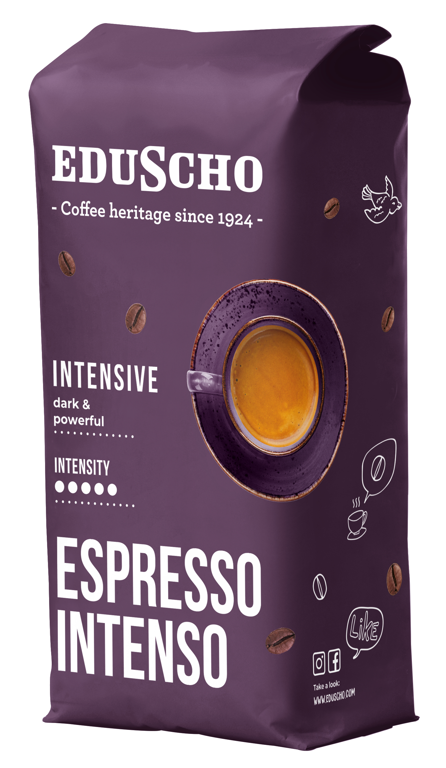 Kawa ziarnista EDUSCHO Espresso Intenso 1kg | sprawdź cenę i opinie w ...
