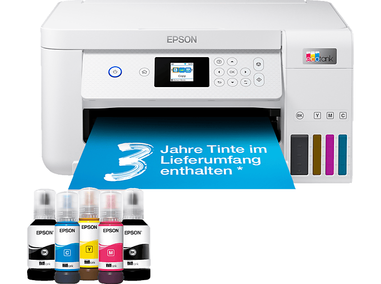 EPSON EcoTank ET-2856 | nachfüllbarer 3-in-1 Tintentankdrucker inkl ...