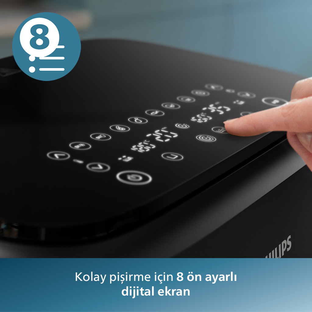 PHILIPS NA350/00 3000 Serisi Çift Hazneli Airfryer Siyah Fiyat ...