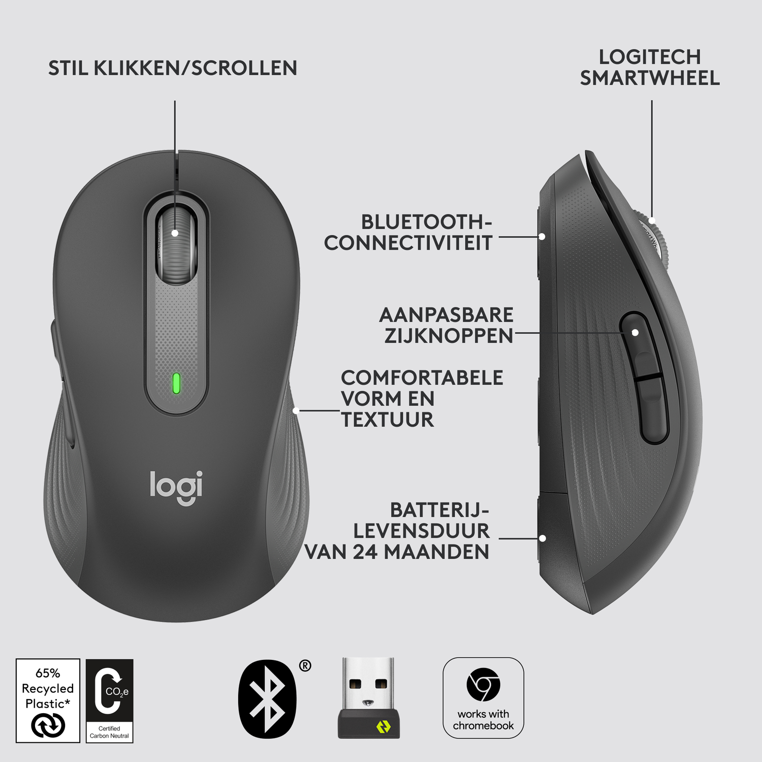 LOGITECH M650 L Draadloze Muis Grijs kopen? | MediaMarkt