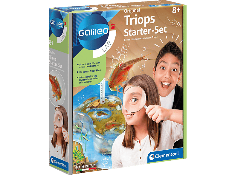 CLEMENTONI Original Triops Starter-Set Experimentierkasten, Mehrfarbig ...
