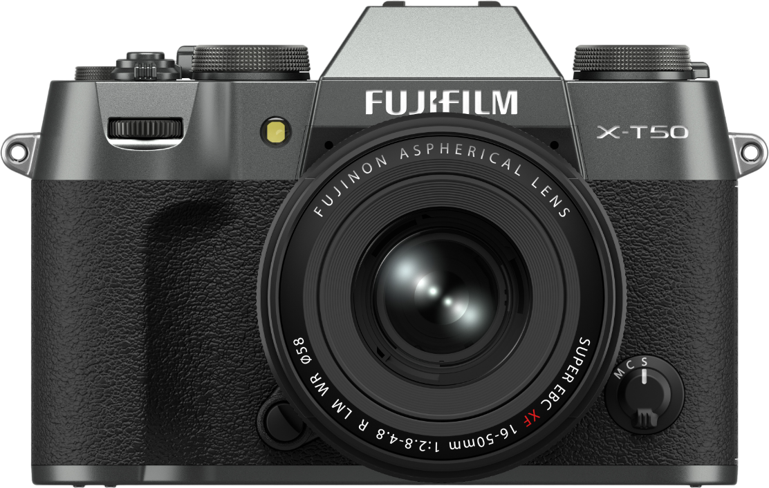 FUJIFILM X-T50 Charcoal Silber Systemkamera mit Objektiv FUJINON XF16-50mm f2.8-4.8 R LM WR ...