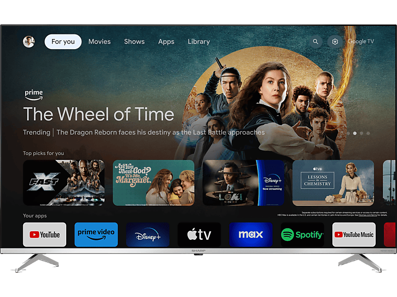 TV QLED 50" | Sharp 50GP6265E, UHD 4K, Dolby Atmos®, Smart TV, DVB-T2 ...