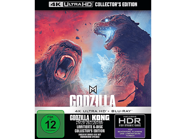 Godzilla Kong Monsterverse 5-Film Collection 4K Ultra HD Blu-ray ...