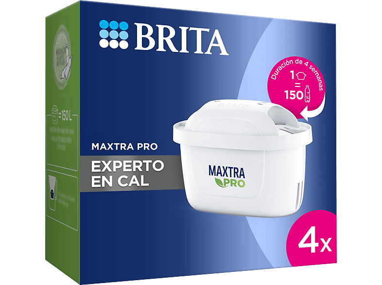 Recambio de filtros | BRITA MAXTRA PRO Experto en Cal (Pack 4) Reduce ...