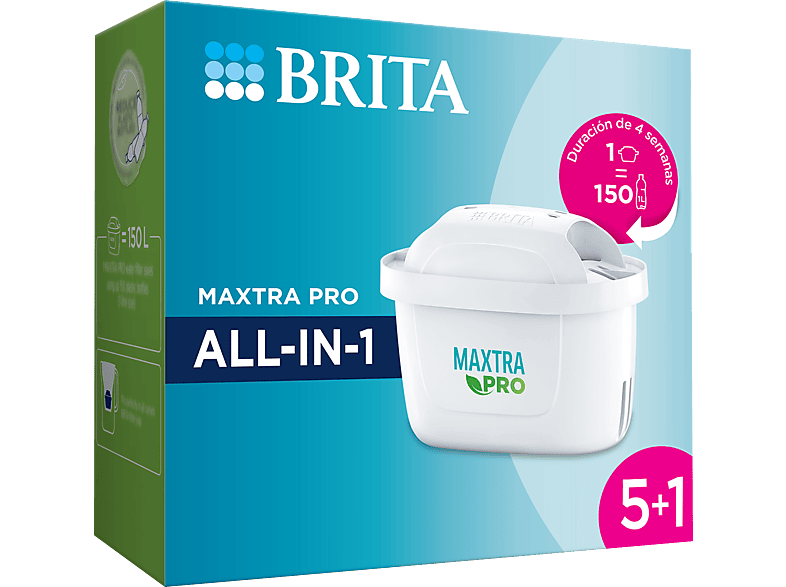 Recambio de filtros | BRITA MAXTRA PRO All-in-1 (Pack 5+1) Reduce Cloro ...