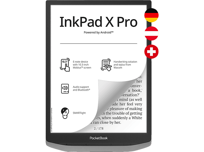 POCKETBOOK InkPad X Pro eReader, Mist Grey | MediaMarkt
