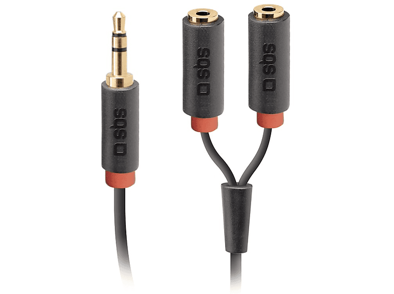 SBS 12093 3,5mm Klinkenkabel, mit Signalverteiler, vergoldet | MediaMarkt