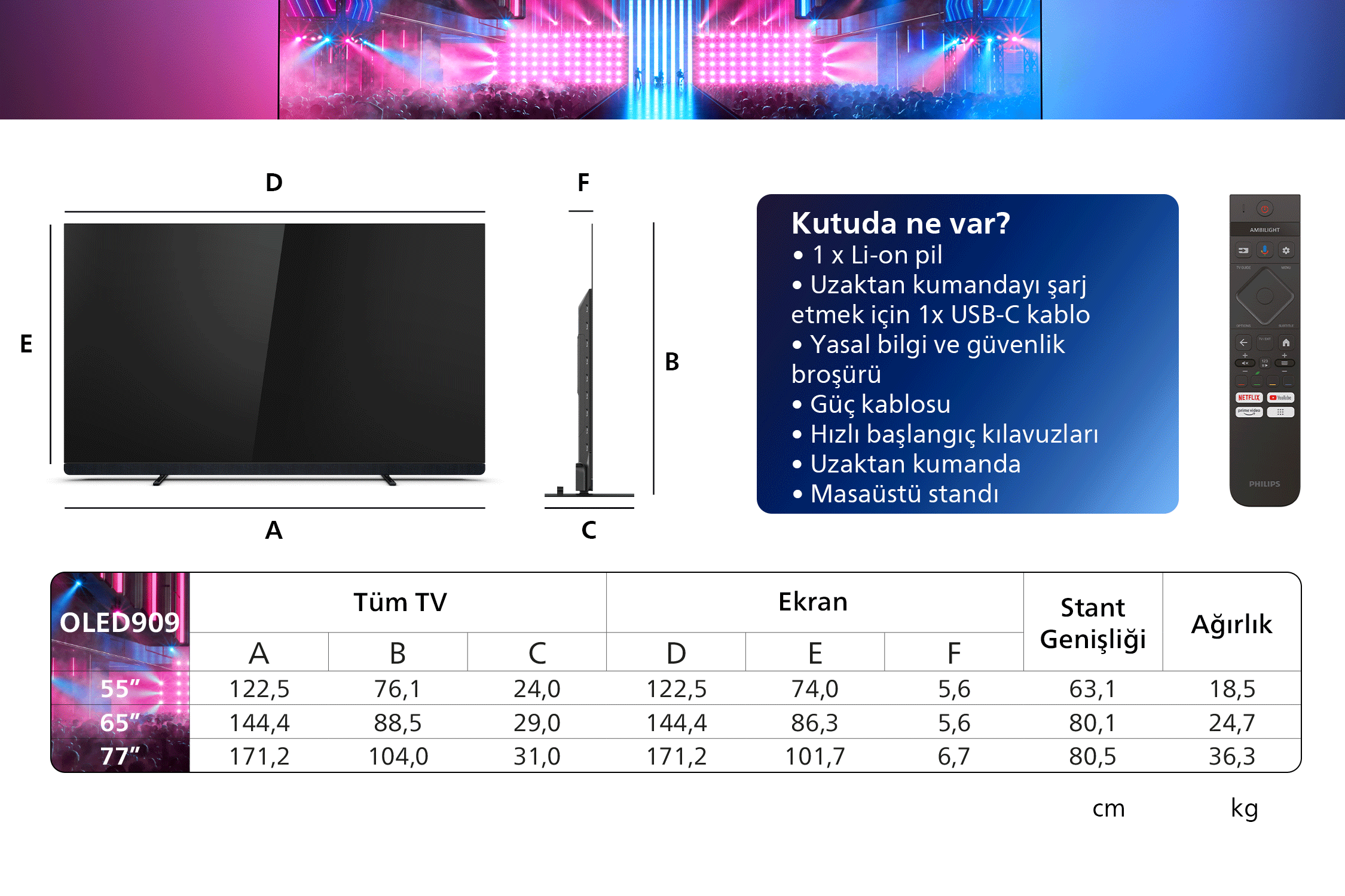 PHILIPS 55OLED909/12 55 inç 139 Ekran Uydu Alıcılı Smart 4K UHD Bowers ...
