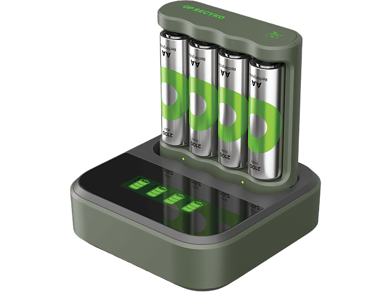 GP BATTERIES Chargeur de pile USB B441 + Piles AA 2100 mAh 4 pièces ...